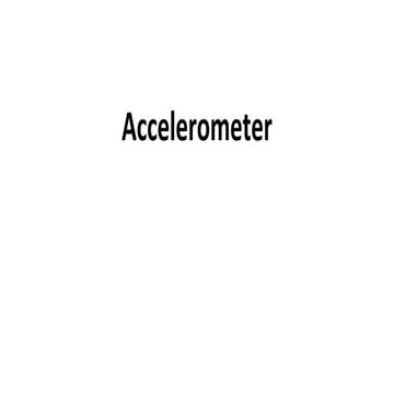 Accelerometer Sensor Its Working And Types Pdf