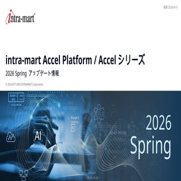 intra-mart Accel series 2025 Spring updates | PPTX