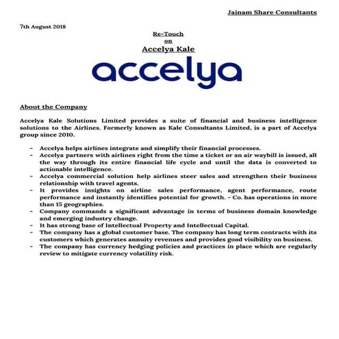 Accelya Kale | PDF