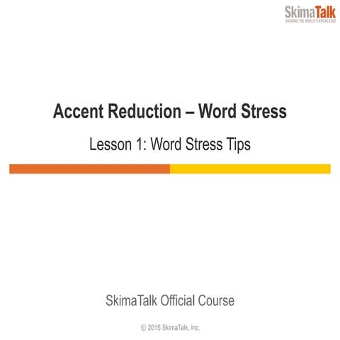 Accent Reduction 1 | PDF