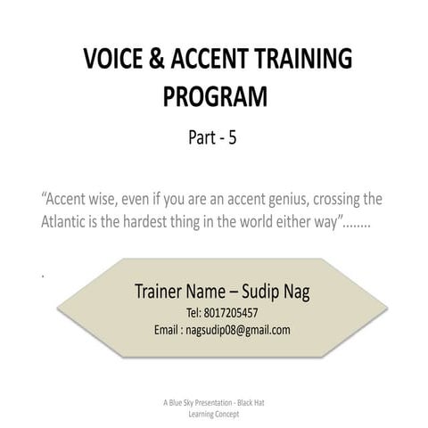 Accent training part 5 | PPT
