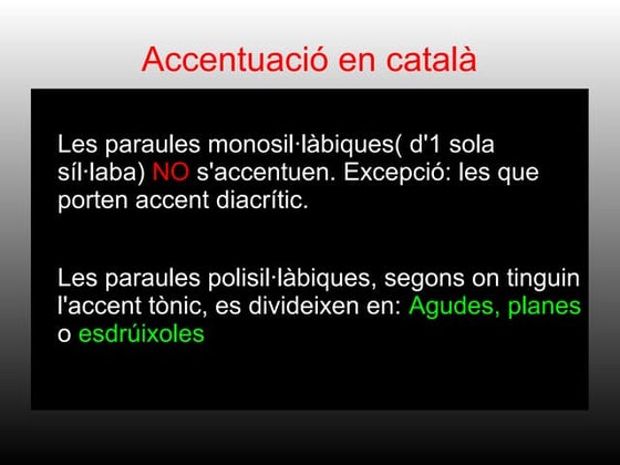 Accentuació | PPT