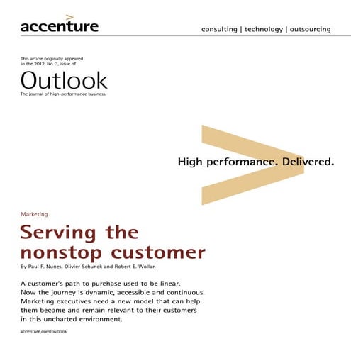 Accenture: Serving nonstop customer Oct 2012 | PDF