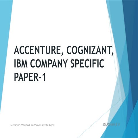 Accenture Cognizant Ibm Placement Questions Ppt