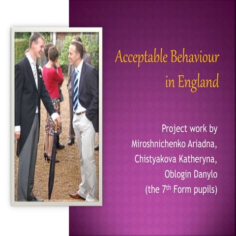 Acceptable behaviour | PPTX