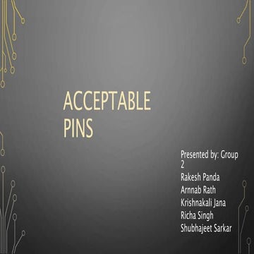 Acceptable pins | PPT