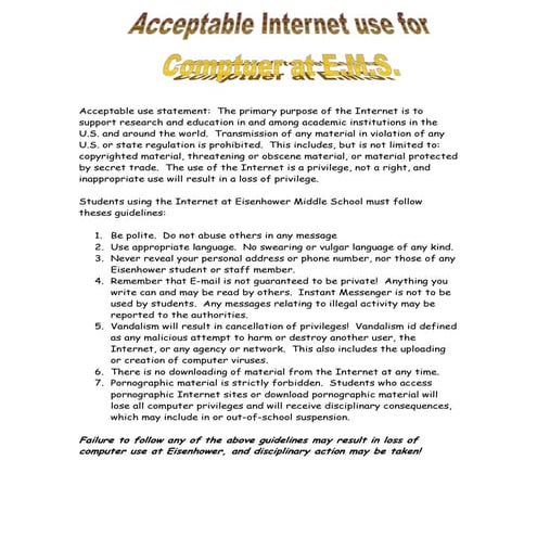 Acceptable use policy | PDF