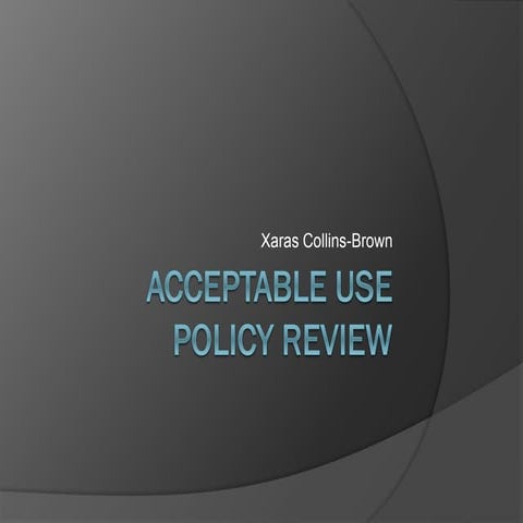 Acceptable use policies ppt | PDF