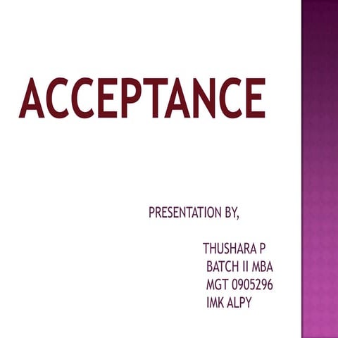 Acceptance | PPT