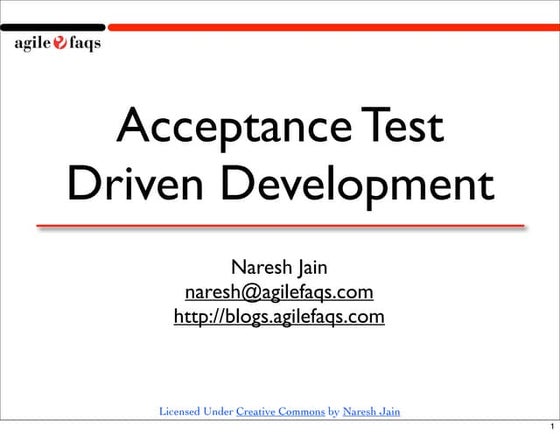 Acceptance test driven development (attd) cycle | PPT