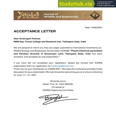 ACCEPTANCE LETTER | PDF