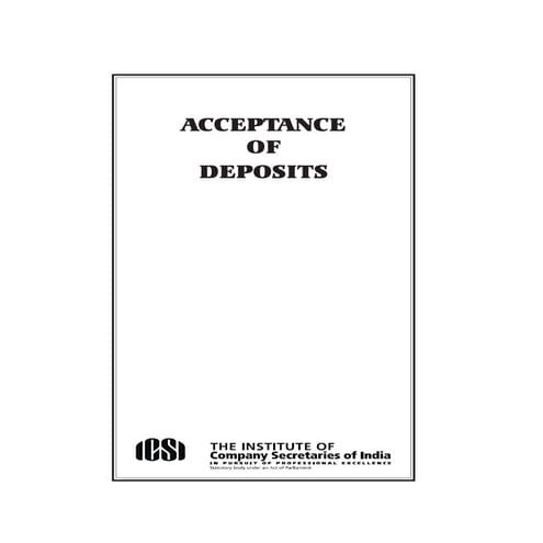 Acceptance of deposits | PDF
