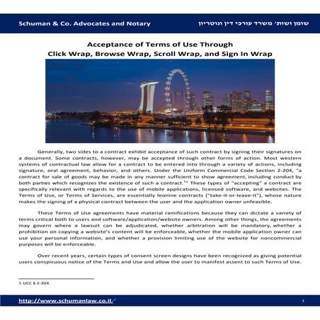 Acceptance Of Terms Of Use Click Wrap, Browse Wrap, Scroll Wrap, And ...