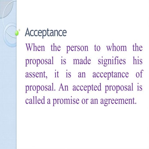 acceptance in contract of law-meaning, e | PPTX