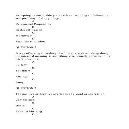 Accepting an unsuitable practice because doing so follows an accepte ...