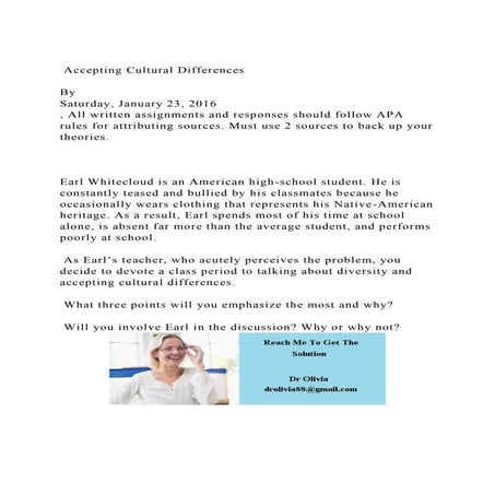 Accepting Cultural DifferencesBy Saturday, January 23, 2016.docx