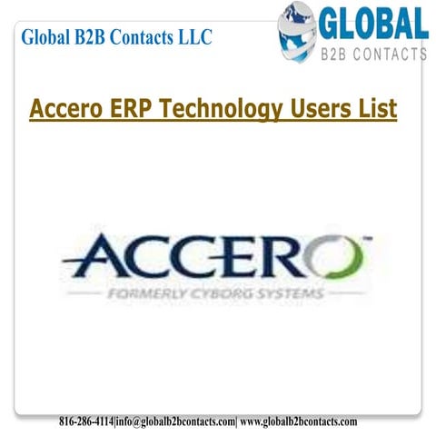 Accero erp technology users list | PPTX | Email | Internet