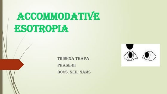Microtropia | PPTX | Eye and Vision Conditions | Diseases and Conditions