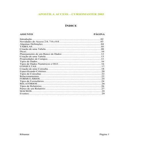 Apostila completa de access | PDF