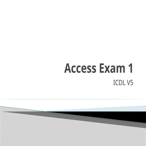 Microsoft Access 2003 Essential Training Exam | PPTX