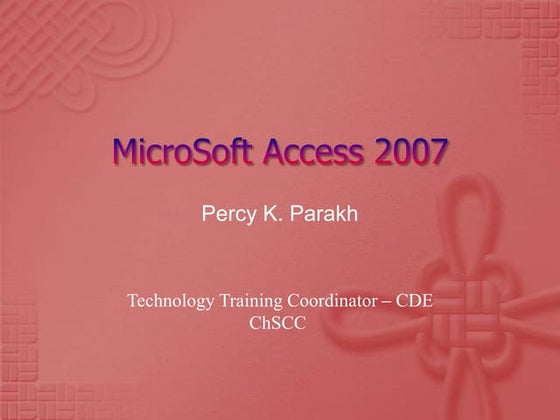 Introduction to microsoft access | PPT