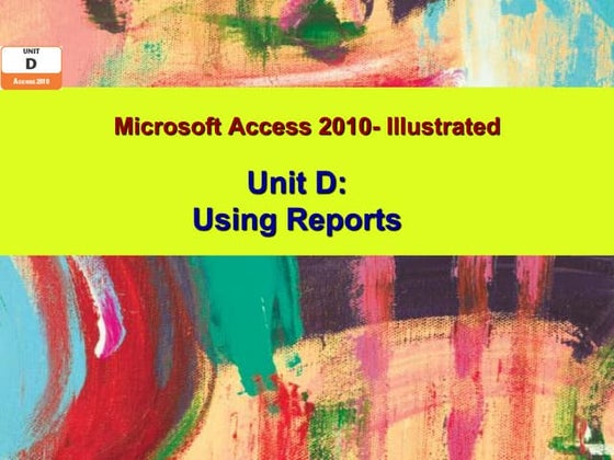 Access 2010 Unit A PPT | PDF