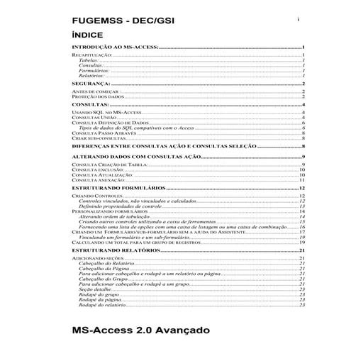 Access 97 avancado | PDF