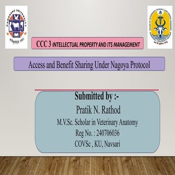 Access and Benefit Sharing Under Nagoya Protocol.pptx