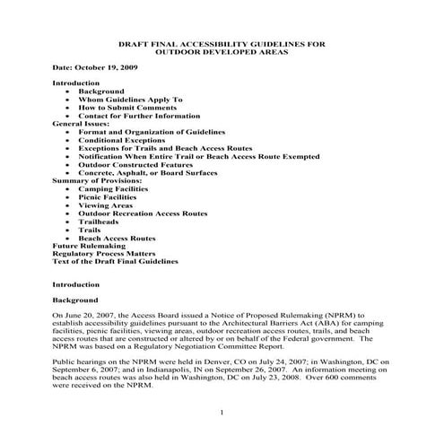 Outdoor Accessibility Guidelines | PDF