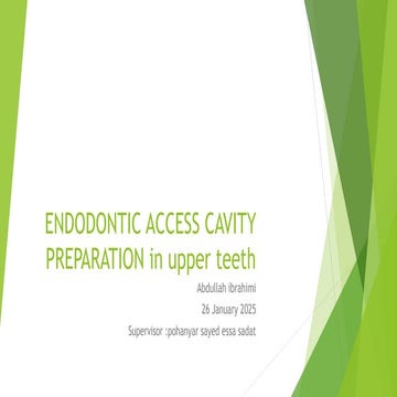 Access opening in anterior teeth | PDF