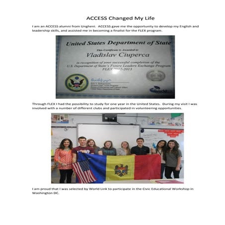 "How did Access Microscholarship Program change my life? " by Vlad ...