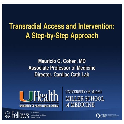 Cohen MG - Transradial access - 201507 | PDF