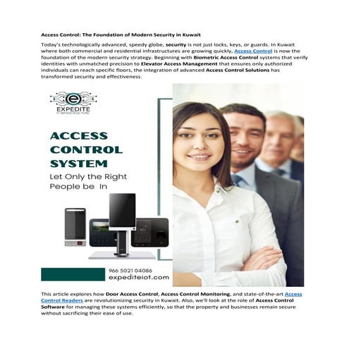 Access Control - The Foundation of Modern Security in Kuwait.pdf