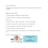 Access homework complete form homework look at the file and foll | DOCX