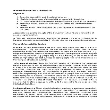 Disability Accessibility | DOCX