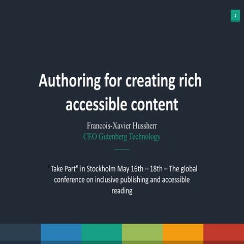 authoring for ceating rich accessible content | PPT