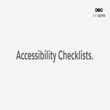 Accessibility Quick Start Checklist | PPT