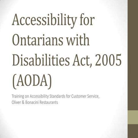 AODA Training Presentation | PPTX