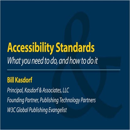 Kasdorf "Accessibility Essentials: A 2025 NISO Training Series, Session ...