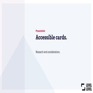 Accessible cards A11yTO 2020 | PDF