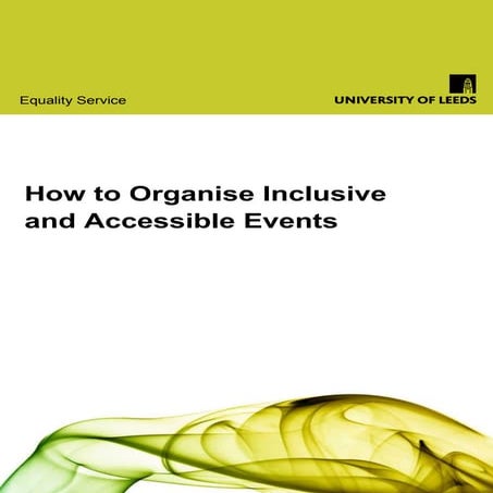 How to Organise Inclusive and Accessible Events | PDF