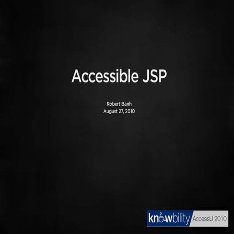 Accessible JSP | PDF