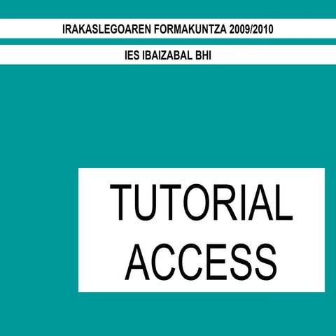 Tutorial ACCESS | PPT