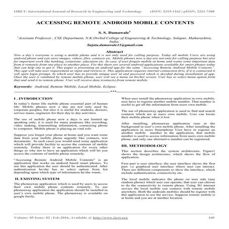 Accessing Remote Android Mobile Contents Pdf Free Download