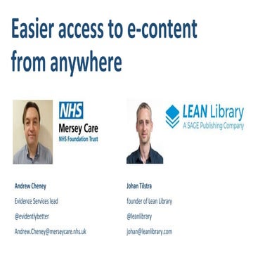 Access Lab 2020: Easier access to content from anywhere | PPT