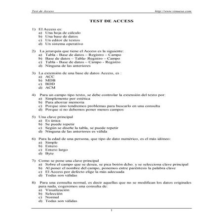 Access test1 | PDF