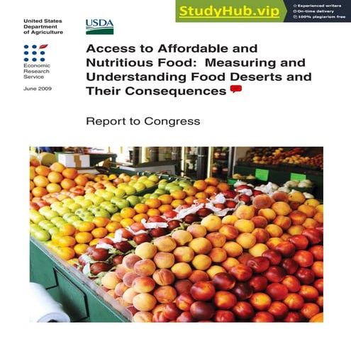 Access To Affordable And Nutritious Food Measuring And Understanding ...