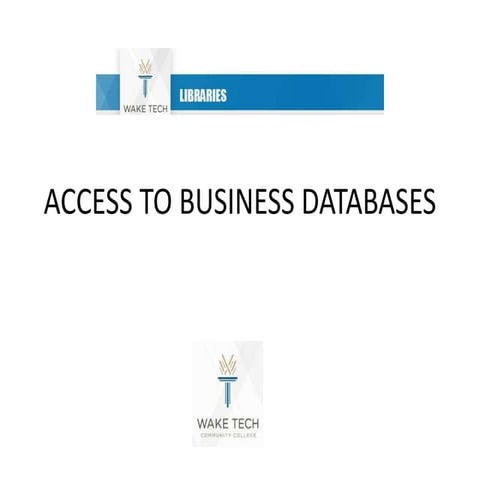 Access to business databases | PPT
