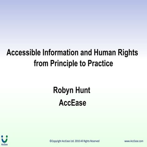 Access to information: from principles to practice | PPT