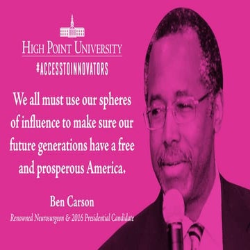 Access to Innovators | High Point University | PPT